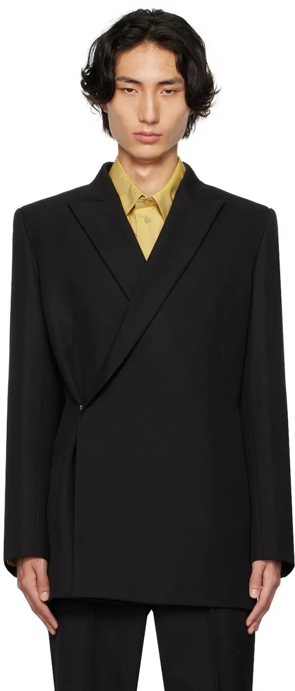 Buy EGONLAB Black Egonic Blazer - Black Wool At 41% Off | Editorialist